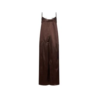 Liu Jo Smart Satin Jumpsuit - - Jumpsuits & Playsuits - Damen - Braun - S