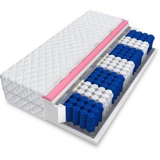 FDM Matratze 90x200 Taschenfederkern Visco Memory 7 Zonen H2 H3 SOLARIS 18cm Bett