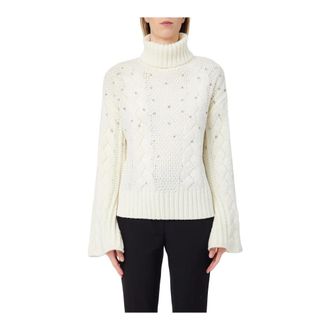 Liu Jo Maglia chiusa m/l godet e ric. - - Knitwear - Damen - Wei&szlig; - XS