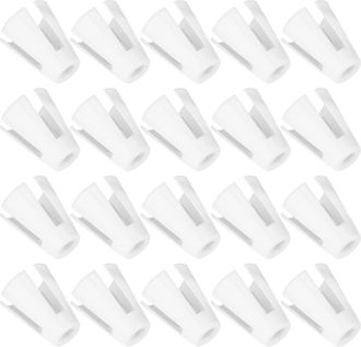 TOPBATHY 20 Stück Teiliges Weiße Kunststoff nähmaschinen fadenhalter Clips Kleine Spulen Klemmen für Sicheres Fixieren von Garnrollen Langlebiges Nähzubehör zu