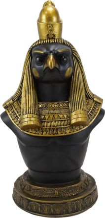 Ebros Gift Ebros Antiker &auml;gyptischer Gott des Himmels Horus Ra B&uuml;ste dekorative Box Statue 26,7 cm hoch mit Hieroglyphenbasis, kleiner Aufbewahrungsbeh&auml;lter, K&ouml;n