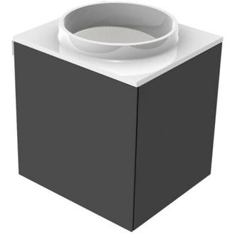 Emco evo 450 G&auml;stewaschtisch, schwarz, 450x450x508mm, 958227515