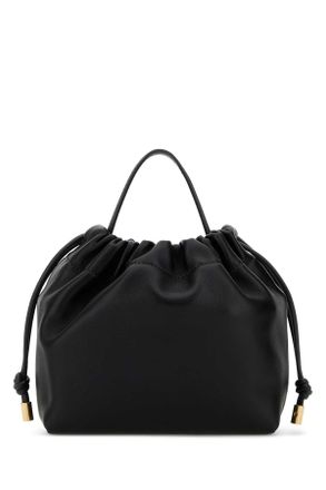 Chlo&eacute; Ruched Lambskin Top Handle Bag - Black