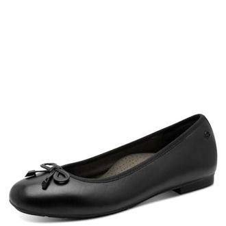 Tamaris Comfort Ballerines Femme Cuir avec noeud, Black, 40 EU