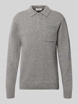Casual Friday Strickpullover aus Woll-Mix mit Polokragen Modell FELIPO