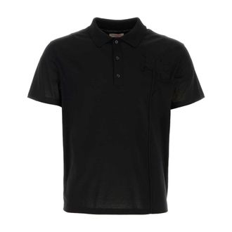 Valentino Garavani Baumwoll-Polohemd - - Tops - Herren - Schwarzk - S