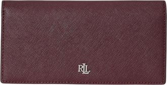 Ralph Lauren Femme, Accessoires, Rouge, Taille: ONE Size Slim Wallet Wallet Medium