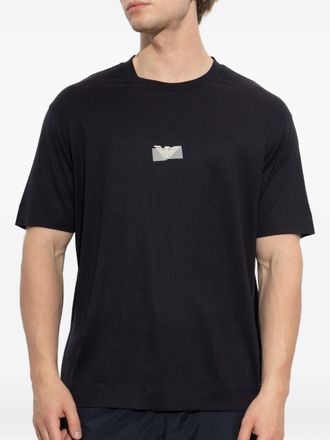 Emporio Armani Logo-Print Polo Shirt - Black
