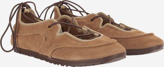 UGG Womens Ballerina Sneakers Quill Brown Suede Light