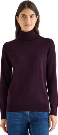 Cecil Damen 3017215 Basic Rollkragenpullover, Eggplant Red, S