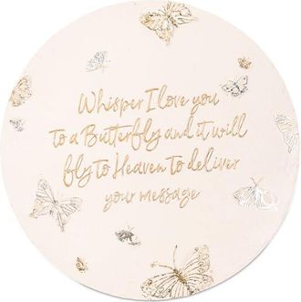 Pavilion Gift Company 22215 Whisper I Love You to A Butterfly and It Will Fly to Heaven to Deliver Your Message-10 Inch Weather Proof Stone 25,4 cm Garden Stone, 25,4 cm Ro