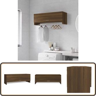 vidaXL Kleiderschrank Braun Eichen-Optik 100x32,5x35 cm Holzwerkstoff - Kleiderschrank - Kleiderschrank Braun - Holzschrank - Wohnzimmer Schrank