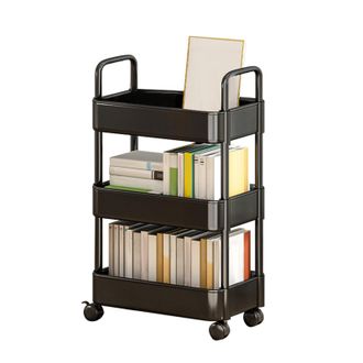 Generic Rollwagen mit Rollen, Trolley mit Rollen, mobiler Mehrzweckwagen - Mehrzweckwagen mit 3/4 Ebenen mit Griffen, geeignet f&uuml;r K&uuml;che, Wohnzimmer, Arbeitsp