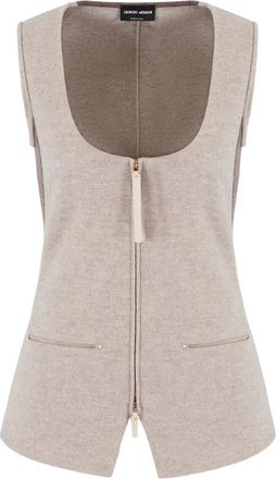 Giorgio Armani veston zippé à encolure ronde - Tons neutres