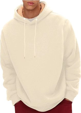 Generic Kapuzenpullover Herren,Fleecepullover Herren,Herren Warme Kapuzenpullover Fleece Sweatshirts Hoodies Gef&uuml;tterte Fr&uuml;hlingpullover Unifarbener Basic-Kap