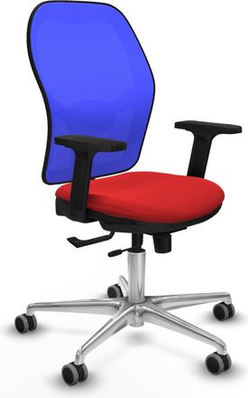 Piqueras y Crespo B&uuml;rostuhl, verstellbare Armlehne, h&ouml;henverstellbare Lendenwirbelst&uuml;tze, ausgestattet mit Syncro/Traslack und eingespritztem Schaumstoff, mit Rollen vo