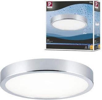 Paulmann 70882 Deckenleuchte LED Panel Aviar Deckenlampe flach Deckenlicht IP44 spritzwassergesch&uuml;tzt 20W Badezimmerlampe Chrom inklusive Leuchtmittel