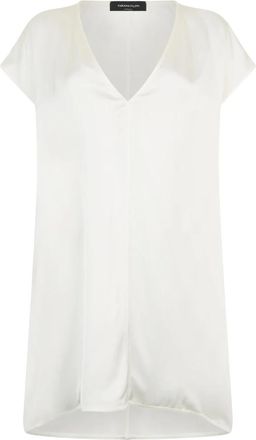 Fabiana Filippi Femme, Robes, Blanc, Taille: 36 FR Mini-robe &agrave; col en V