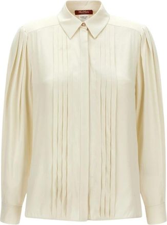 Max Mara Vongola Shirt - Femme - Blouses et Chemises - Beige - Taille: 38 FR