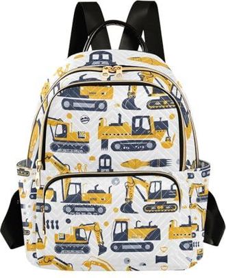 Mnsruu Mini sac à dos pour femme, motif pelleteuse, petit sac à dos tendance pour femme, sac à dos décontracté, Multi611, S