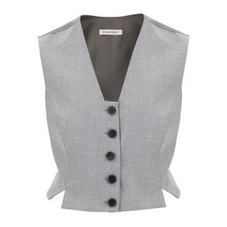 By Malene Birger Femme, Vestes, Gris, Taille: 40 FR Gilet Coupe Slim &agrave; Chevrons avec Fentes