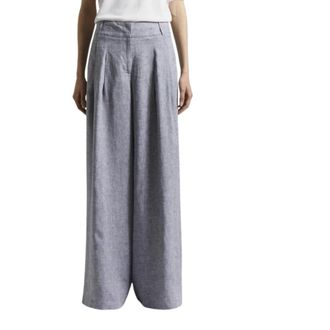 PESERICO Weite Leinenhose - - Trousers - Damen - Grau - M