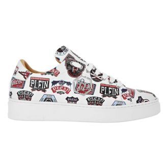 Philipp Plein Homme, Chaussures, Blanc, Taille: 46 EU Carson Patches Low-Top Baskets