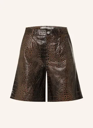 Gestuz Ledershorts Gzcesi braun
