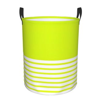 Generic Gestreift Einfach W&auml;schek&ouml;rbe Rund Korb Aufbewahrung Mit Henkel W&auml;schetonne F&uuml;r Kleidung W&auml;schekammer W&auml;schesack