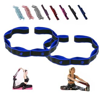 Generic 2PC Fitness-Widerstandsband f&uuml;r Dehn&uuml;bungen und Yoga, verschlei&szlig;fester Fitness-Stretch-Trainingsg&uuml;rtel, 8-teilige elastische Trainingsb&auml;nder f&uuml;r t&auml;gli