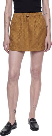Gucci Slub GG Nylon Mini Skirt