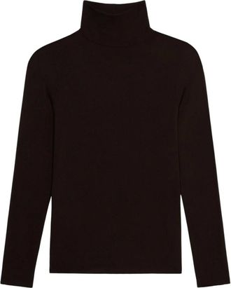 Oltre Femme, Tops, Brun, Taille: 46 FR Modal Blend Turtleneck T-Shirt