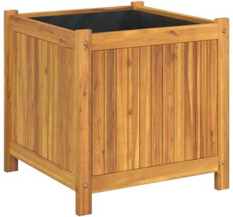 vidaXL Jardini&egrave;re avec doublure 50x50x50 cm bois massif dacacia vidaXL