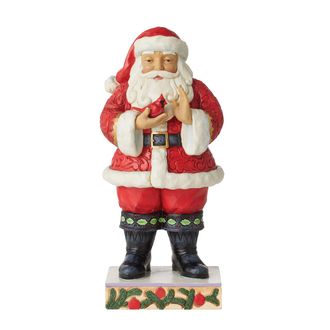 Enesco Jim Shore Heartwood Creek - Weihnachtsmann mit Kardinal-Figur