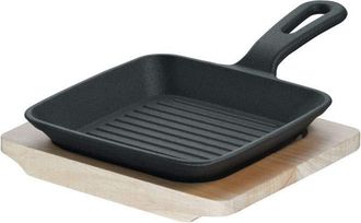 Schulte Ufer Schulte Ufer Mini-Grillpfanne Rustika aus Gusseisen mit einer Größe von 19x19cm, 1685-19 s