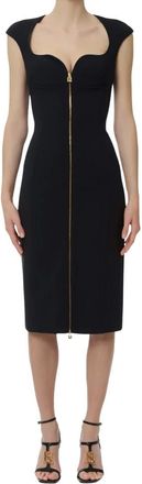 Elisabetta Franchi Femme, Robes, Noir, Taille: 46 FR Robe Fourreau