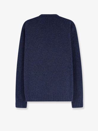 Alysi Womens Sweater Blue Wool-Cashmere Merino Wool