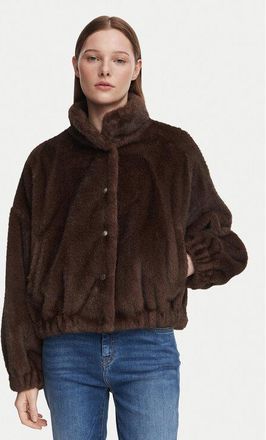 Max Mara Pelzmantel Anemone 2625086021 Dunkelbraun Regular Fit
