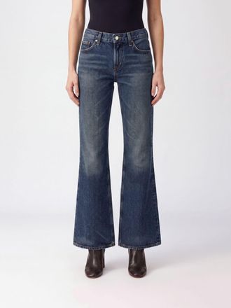 A Gold E Jean flare taille basse en denim de coton r&eacute;g&eacute;n&eacute;ratif