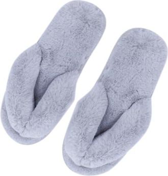 IFUNDOM Pantoufles Femme Coton Int&eacute;rieur Antid&eacute;rapantes Hiver Peluche Douce Rembourr&eacute;e Semelle Confort Respirant