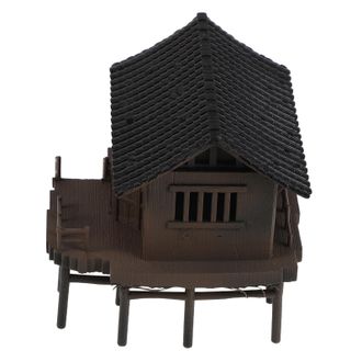 Valiclud HOOTNEE Miniatur Pavillon Ornament aus Kunstharz Chinesisches Architekturmodell 5,7X6X6cm Dekorative Schreibtisch und Gartendekoration f&uuml;r Bonsai und 