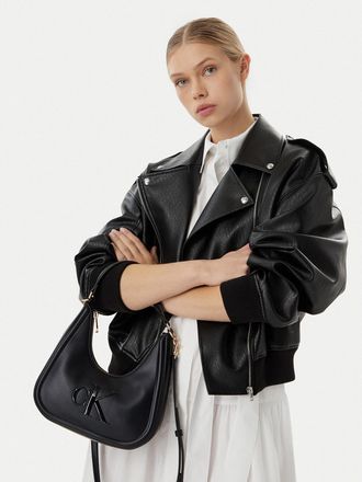 Calvin Klein Handtasche Calvin Klein Bold Ck Small Crescent LV04F3561G Schwarz