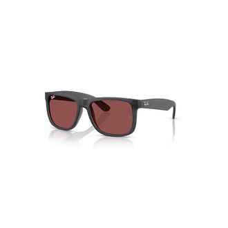 Ray-Ban Justin Classic Sonnenbrillen Opalgrau Fassung Violett Glas 54-16