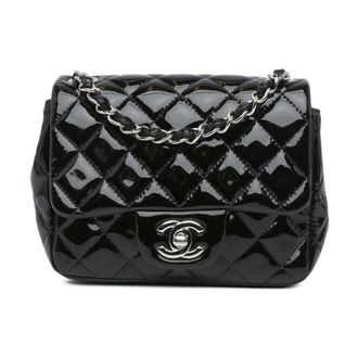 Chanel Pre-owned Mini Square Classic Patent Single Flap Bag - - Pre-owned - Damen - Schwarzk - ONE SIZE
