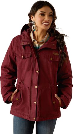 Ariat Womens Grizzly 2.0 Insulated Parka Jacket Long Sleeve in Tawny Port, Size X-Large, by Ariat