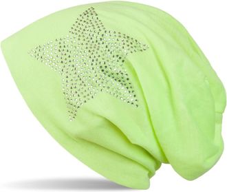 styleBREAKER M&uuml;tze Leichte Beanie mit Strass Stern