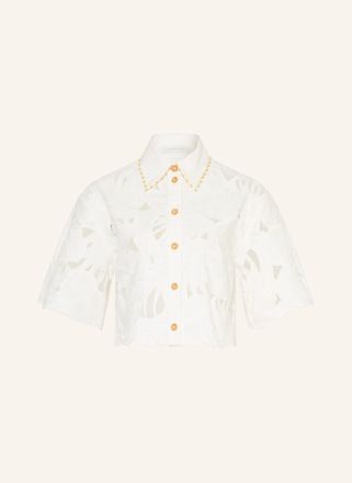 Zimmermann Hemdbluse Aus Lochspitze weiss