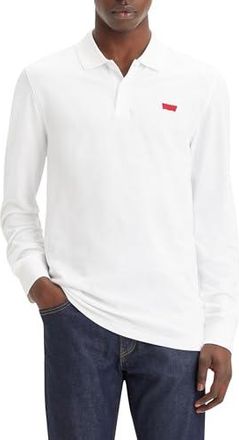 Levi's Long-Sleeve Slim Housemark Polo Chemise Homme, Bright White, L