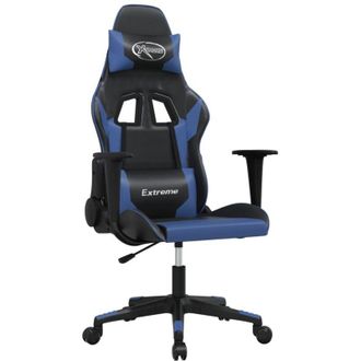 vidaXL Gaming-Stuhl Schwarz und Blau Kunstleder vidaXL80267