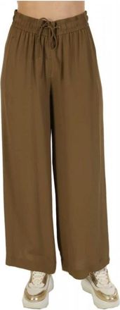Marella Femme, Pantalons, Vert, Taille: 44 FR Wide Pantalons